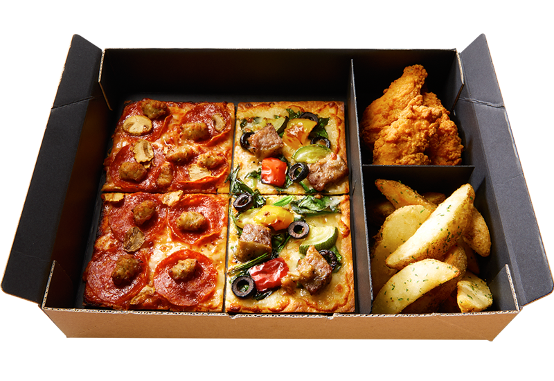 Sakukaku Box Pepperoni And Char Grilled Beef Dominos Pizza