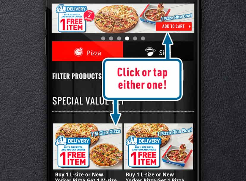 DELIVERY BUY L SIZE PIZZA, AND YOU CAN CHOOSE 1 FREE ITEM｜Domino's Pizza